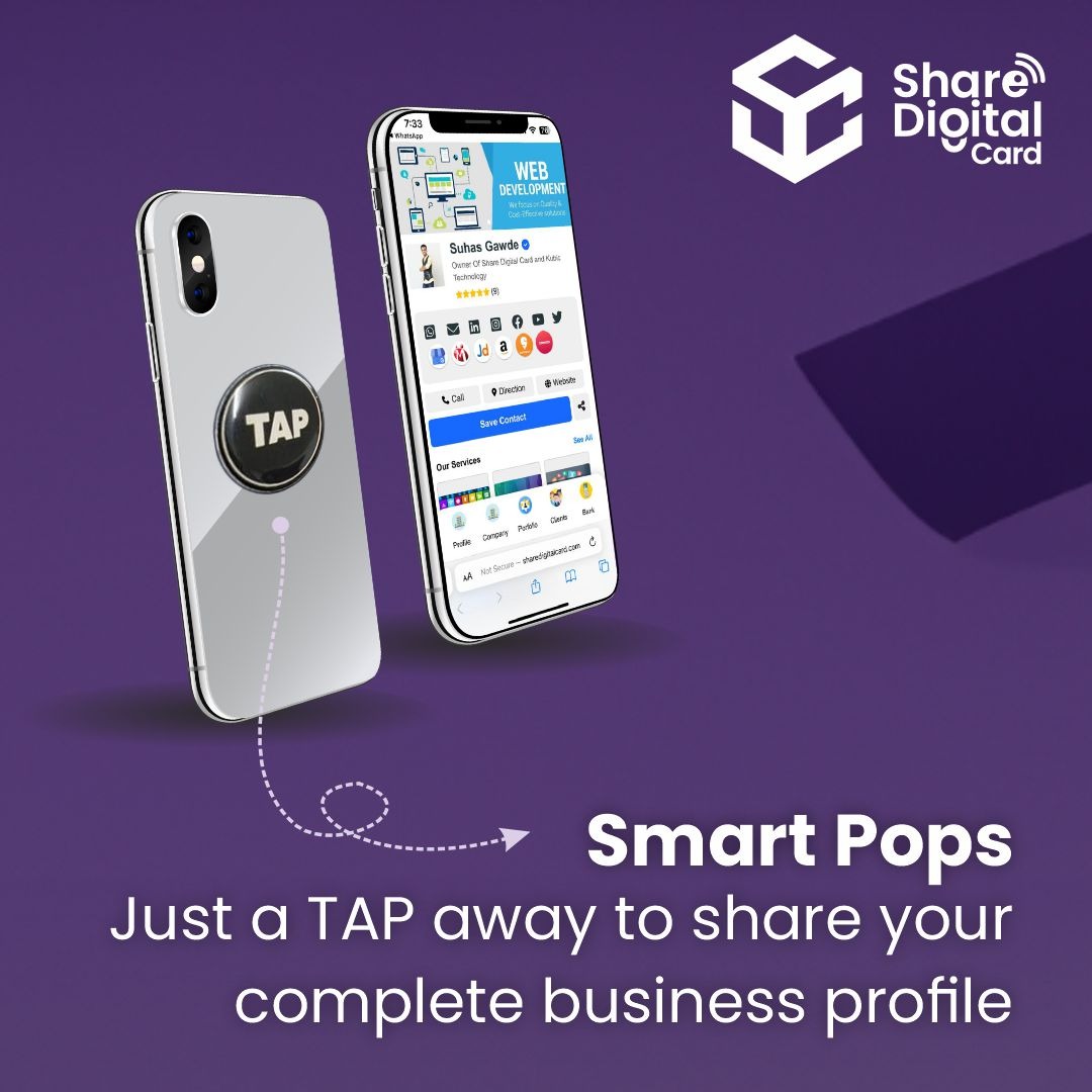 NFC Enabled POP TAG | Share Digital Card